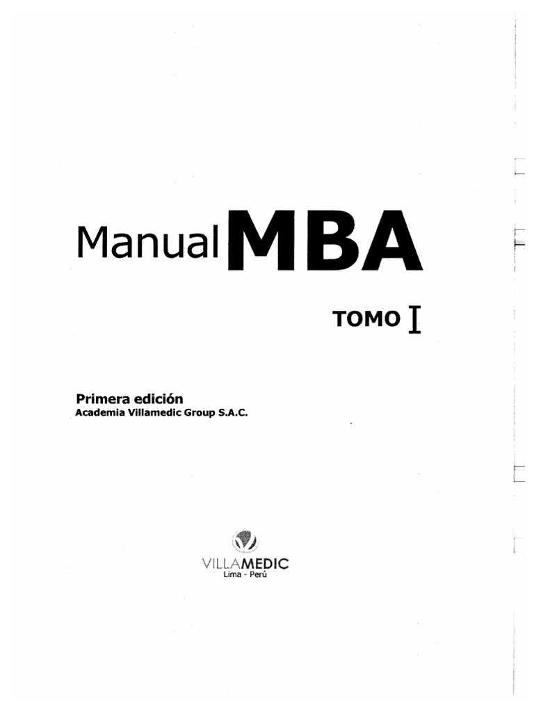 Manual MBA Tomo I PDF | PDF
