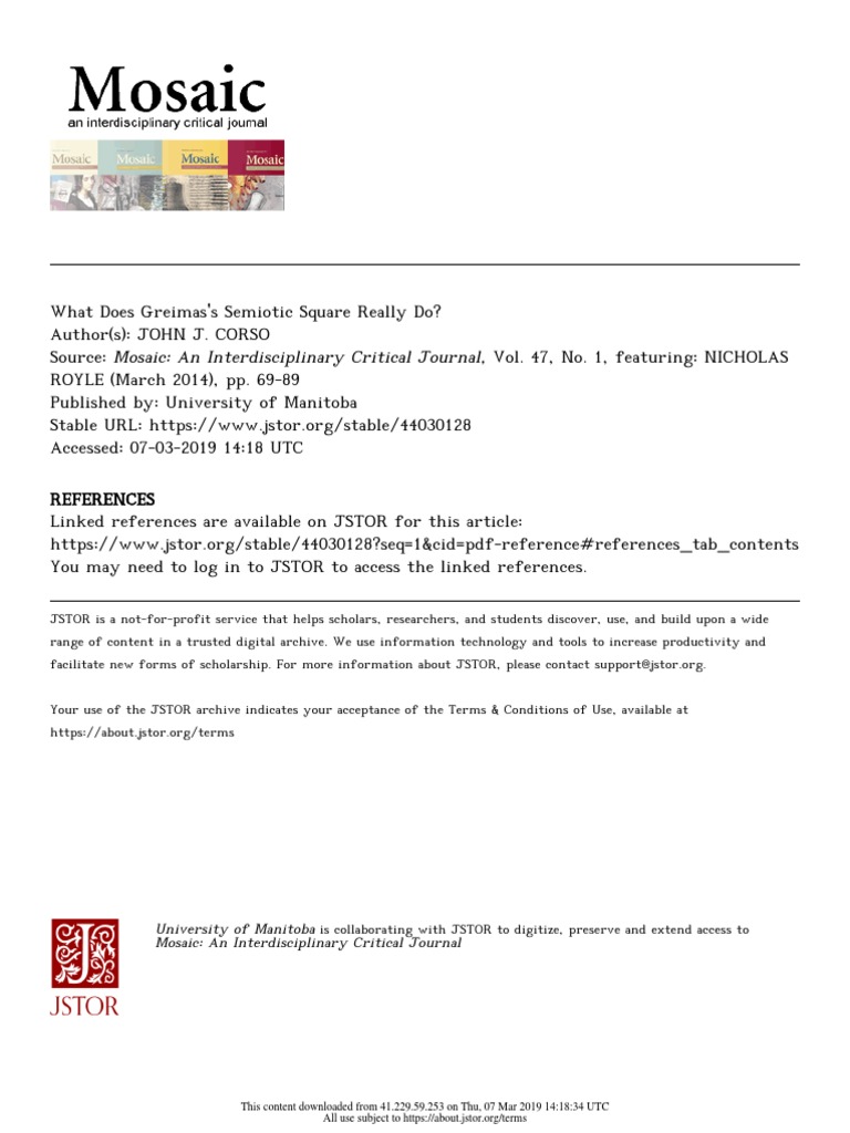 Semiotic Square | PDF | Semiotics | Discourse