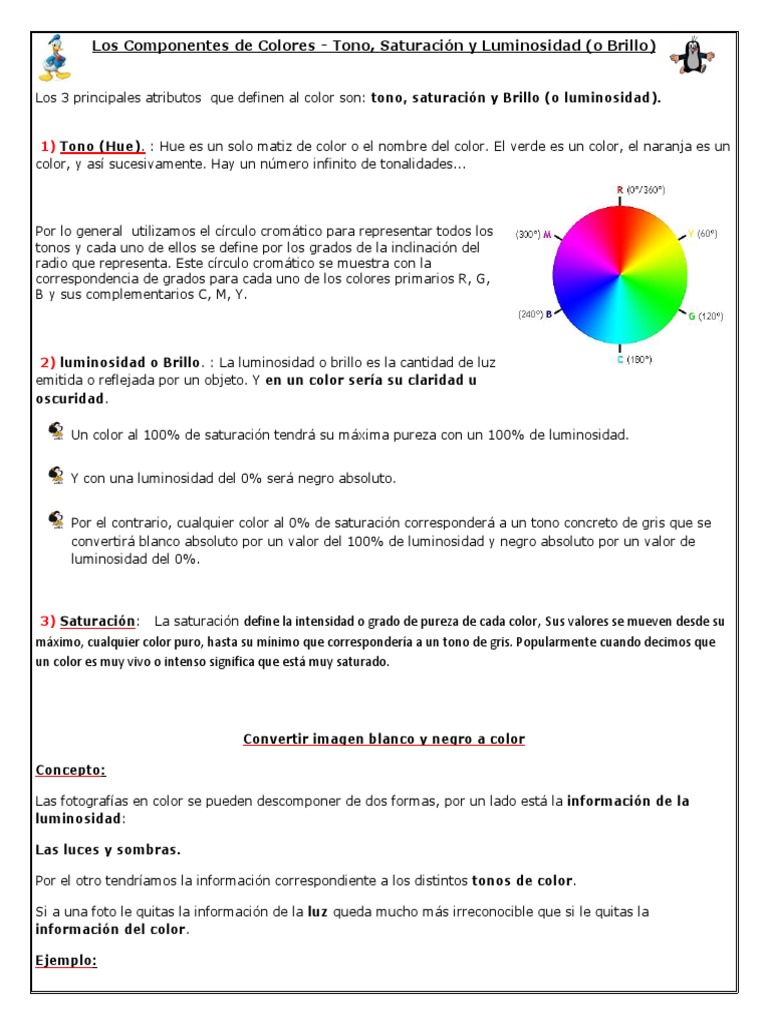 Tono Saturacion Luminosidad y Brillo | Color | Tecnicas artisticas