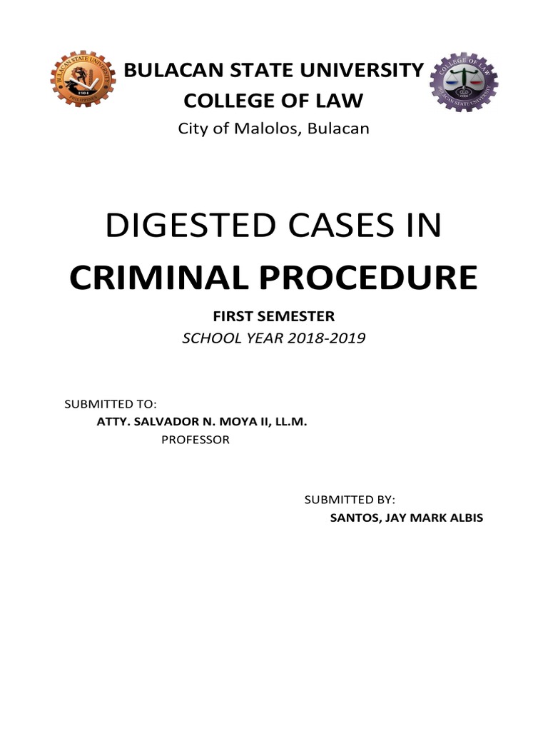 Digested Cases In: Criminal Procedure | PDF