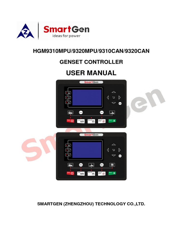 User Manual: HGM9310MPU/9320MPU/9310CAN/9320CAN Genset Controller | PDF | Ac Power | Relay
