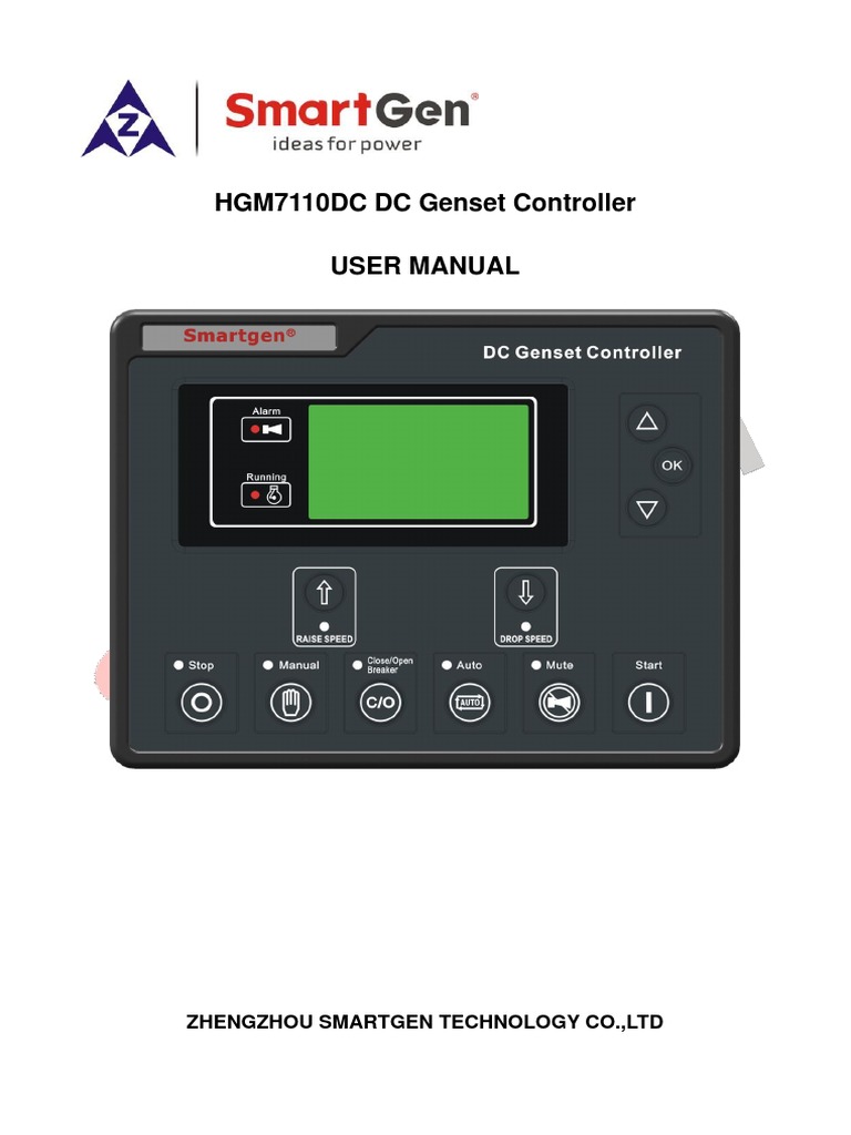 HGM7110DC DC Genset Controller User Manual: Zhengzhou Smartgen ...