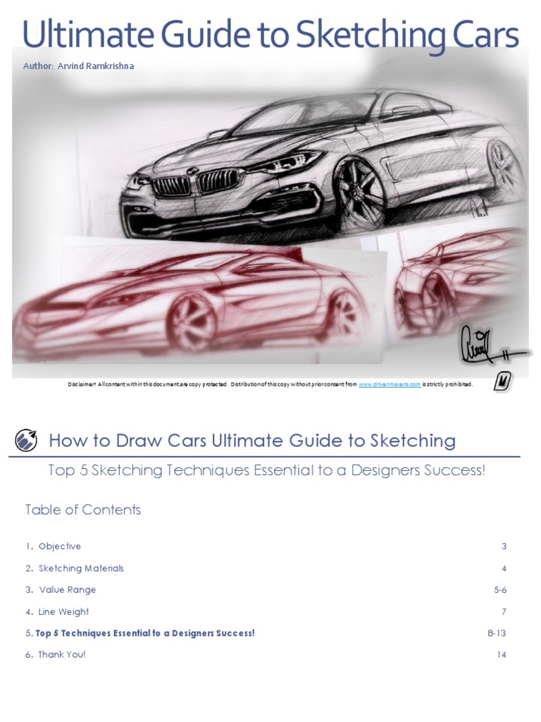 Ultimate Guide To Sketching Cars PDF | PDF