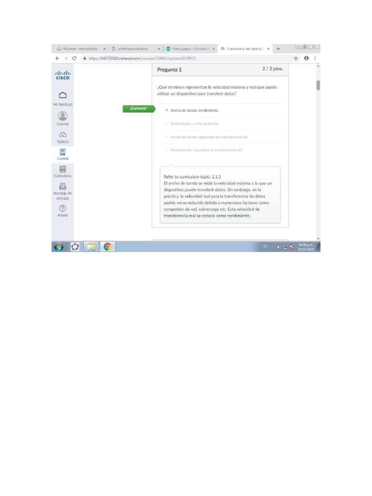 Networking Essentials Cuestionarios | PDF