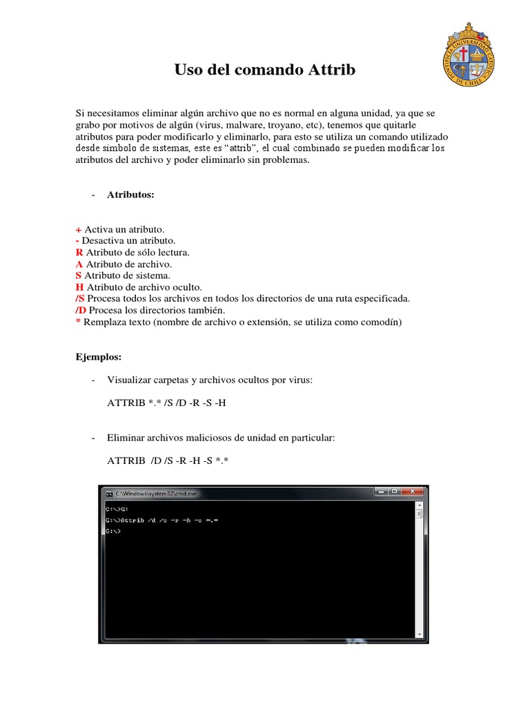 Uso Del Comando Attrib | PDF