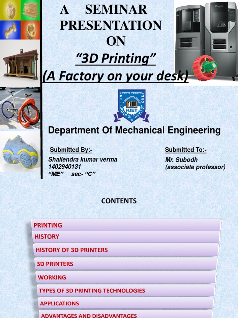 3d Printing | PDF | 3 D Printing | Printer (Computing)