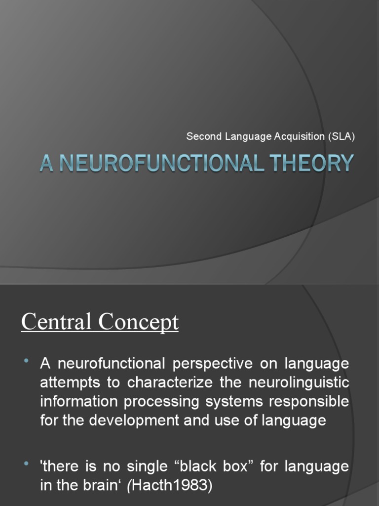 A Neurofunctional Theory | PDF | Language Acquisition | Second Language ...