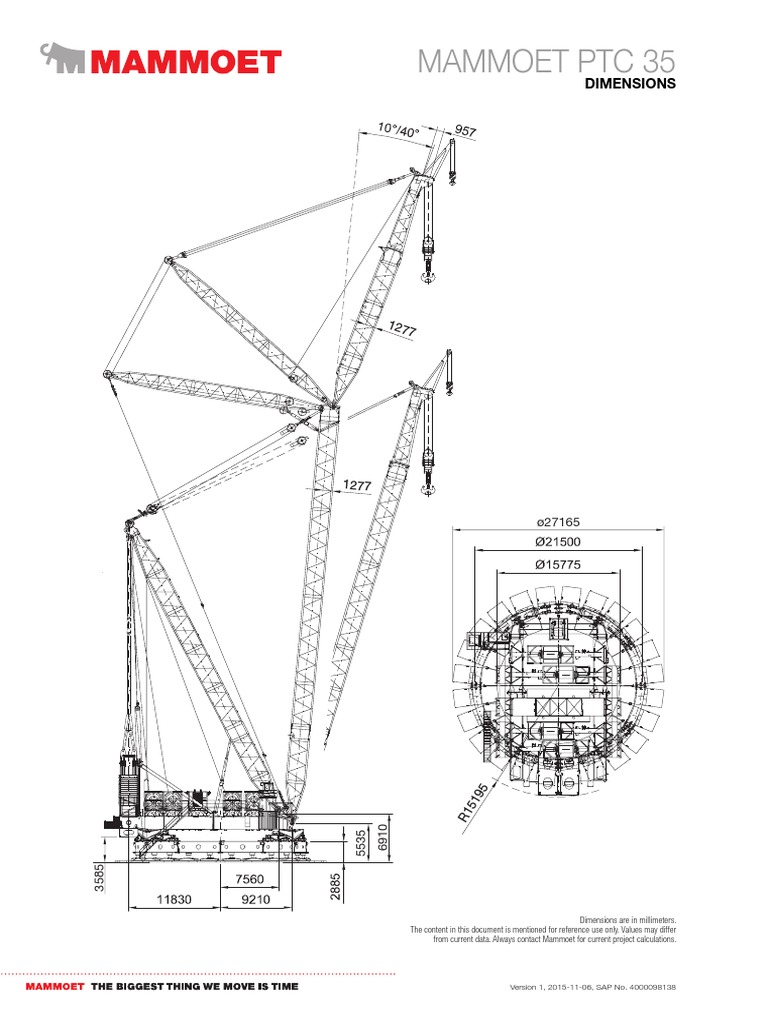 Mammoet PTC 35 dimensions | PDF | Teaching Mathematics | Nature