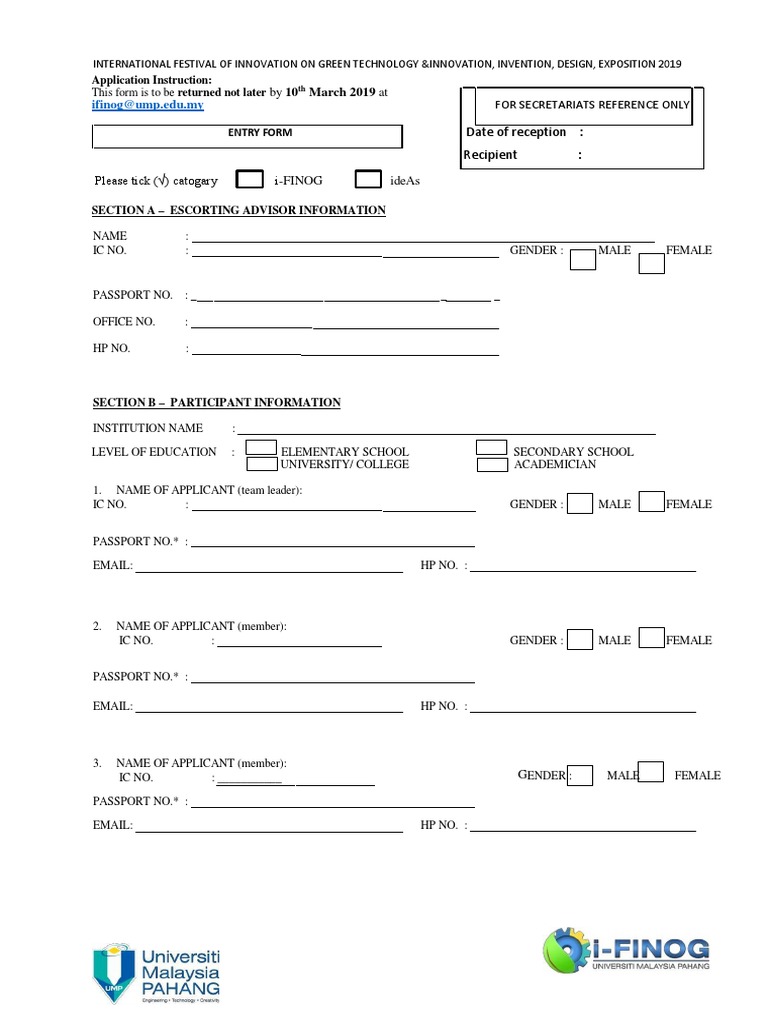 12th Form Application for Innovation Festival | PDF | Career & Growth | Law