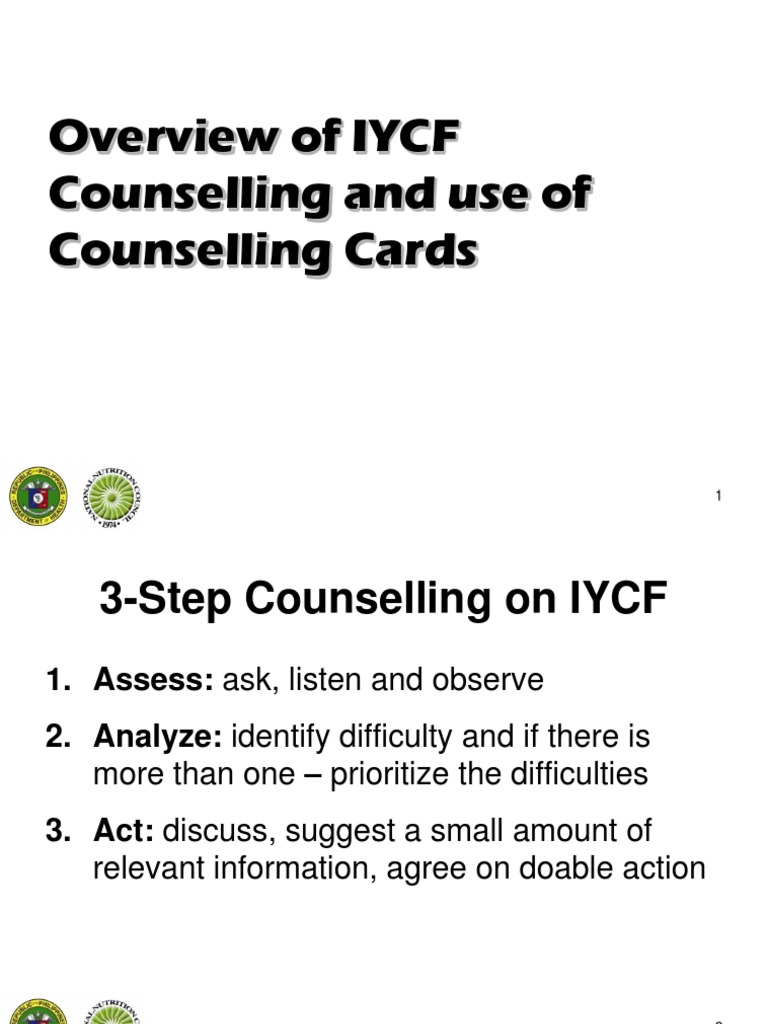 IYCF Counselling Cards ChildFundPCA | PDF | Caregiver | Nonverbal ...