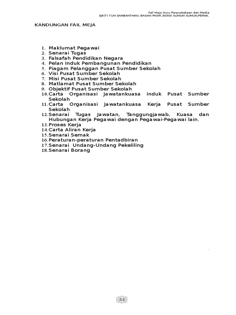 Fail Meja GPM Terkini | PDF