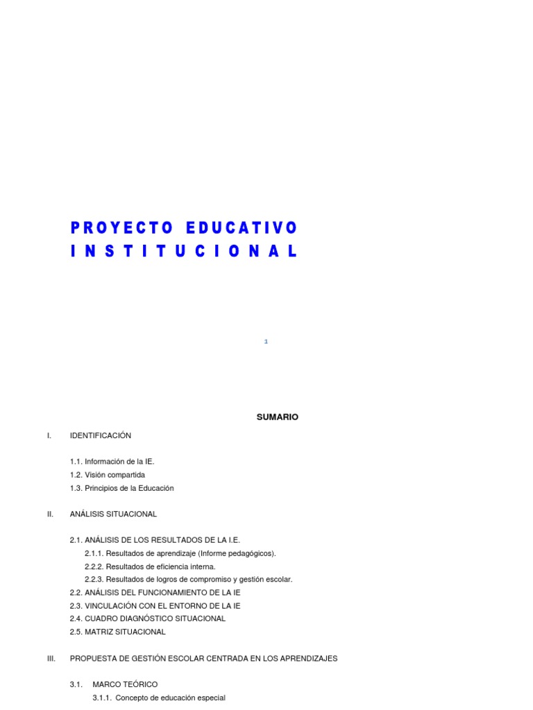 PEI - Esquema | PDF | Educación primaria | Evaluación