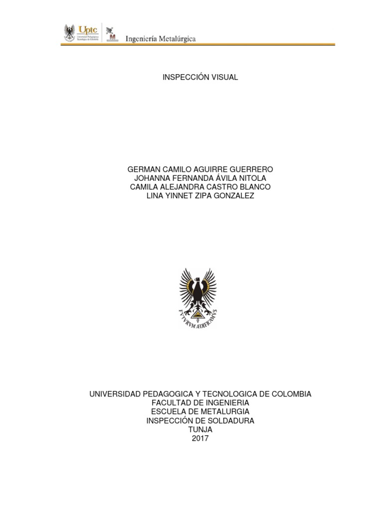 Informe de Inspección Visual 2017 | PDF | Soldadura | Construcción