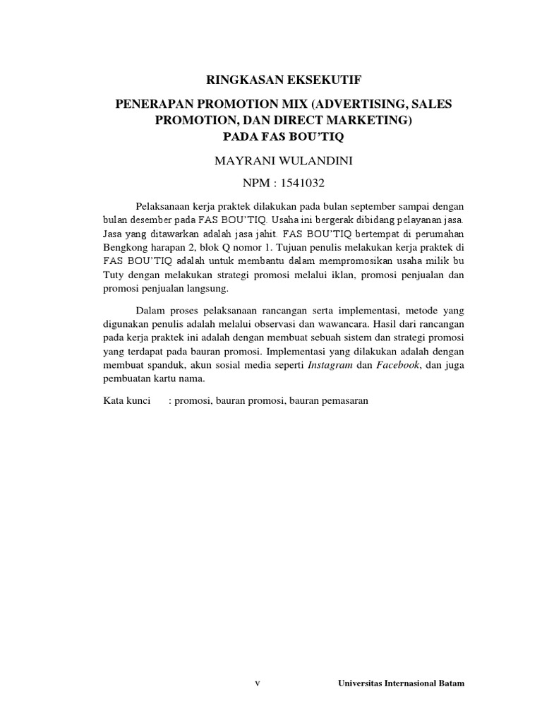 Ringkasan Eksekutif | PDF