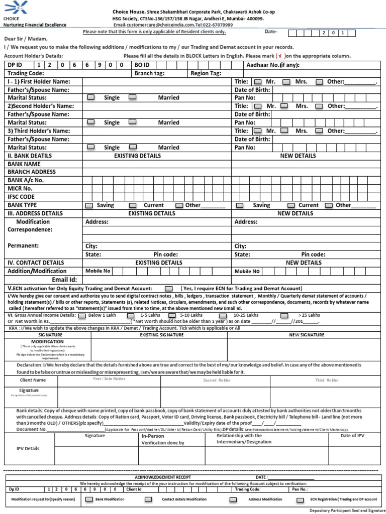 Individual Modification Form | PDF | Identity Document | Government