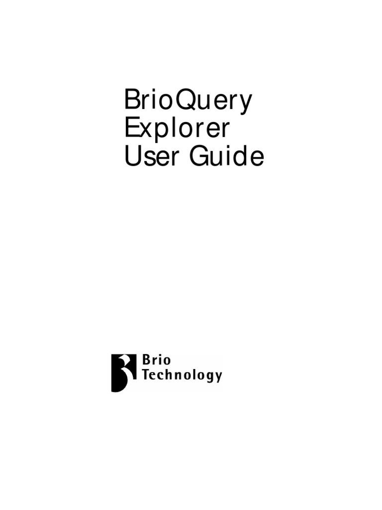 Brio Manual | PDF | Data Warehouse | Databases