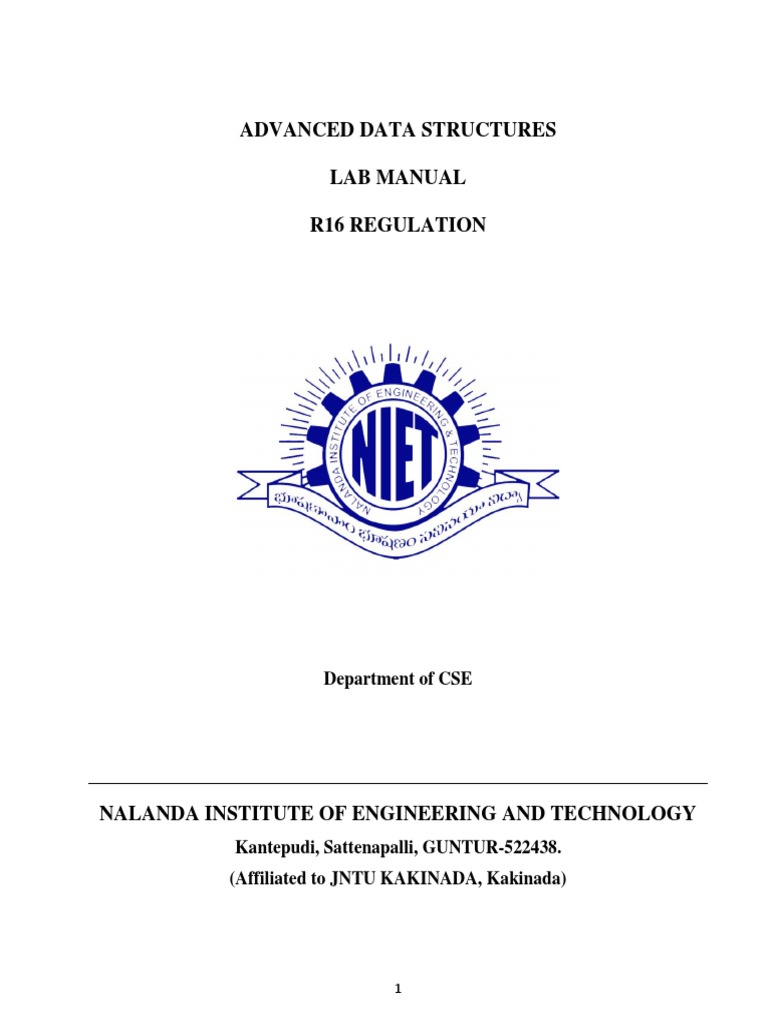 ADS Lab Manual PDF | PDF | Algorithms And Data Structures | Graph Theory