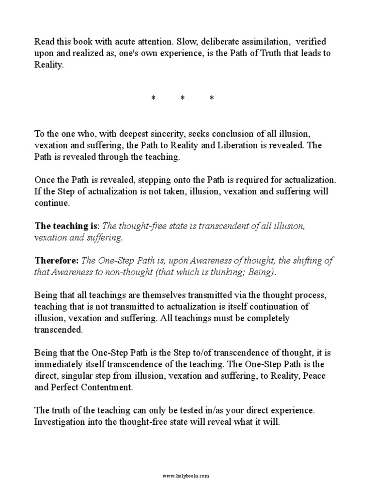 The One Step Path | Download Free PDF | Thought | Consciousness
