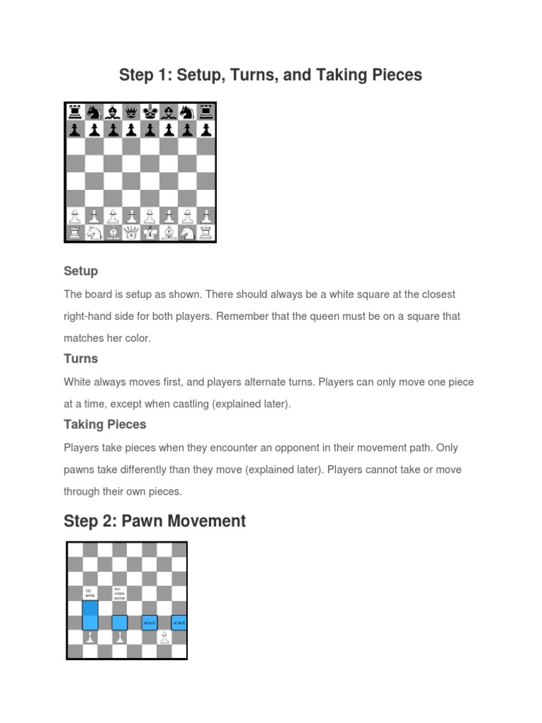 Step-by-Step Chess Guide for Beginners | PDF | Traditional Board Games ...