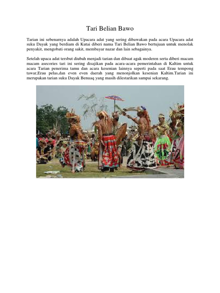 Tari Belian Bawo: Upacara Adat Dayak | PDF