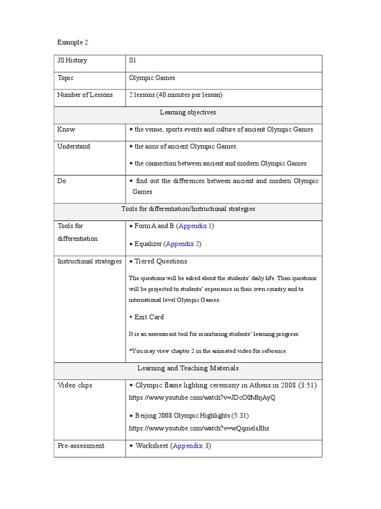 Tiered Questions: Appendix 1 Appendix 2 | PDF | Olympic Games | Sports
