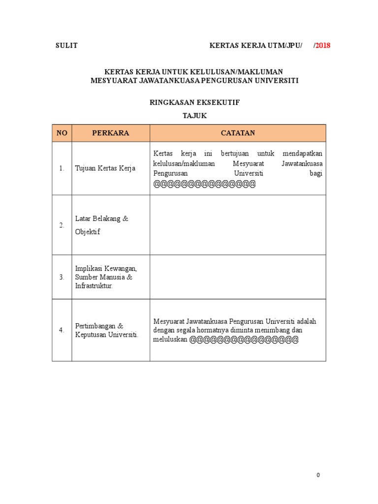 Format Ringkasan Eksekutif JPU | PDF