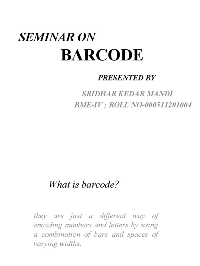 Barcode Presentation11 | PDF | Barcode | Universal Product Code
