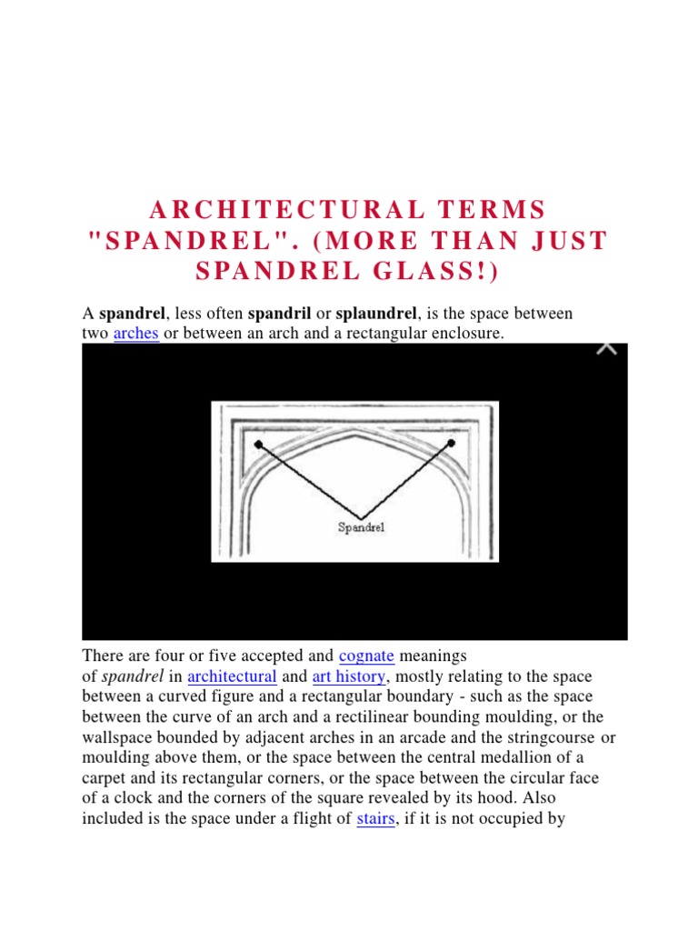 Understanding Spandrels in Architecture | PDF | Art