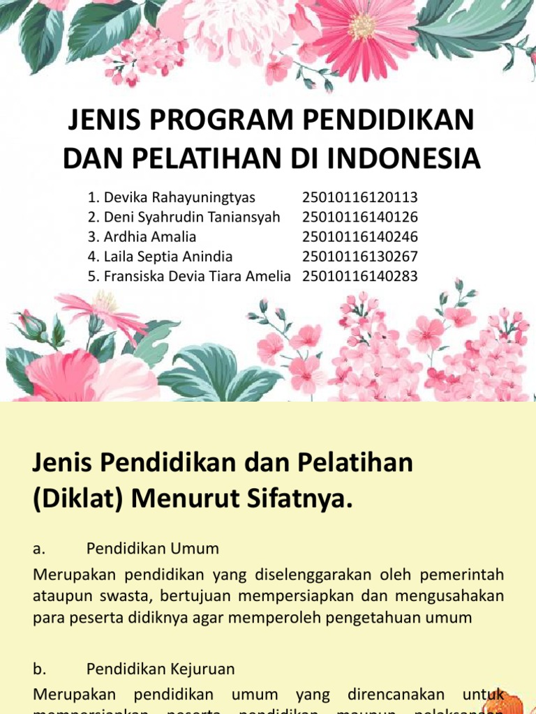 Jenis Program Diklat Di Indonesia | PDF