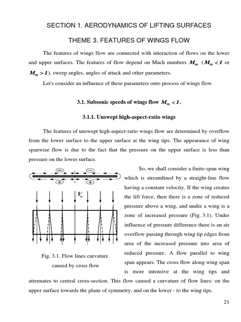 Wing Flow Dynamics and Aerodynamics | PDF | Lift (Force) | Wing