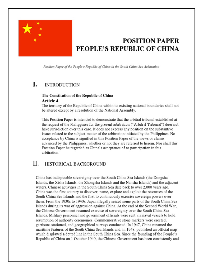 PIL Position Paper | PDF | Exclusive Economic Zone | Territorial Waters