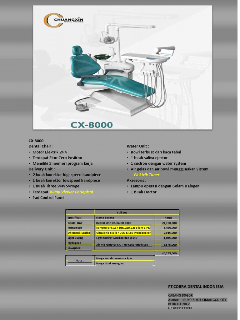 Brosur Dental Unit NEW 2018 | PDF