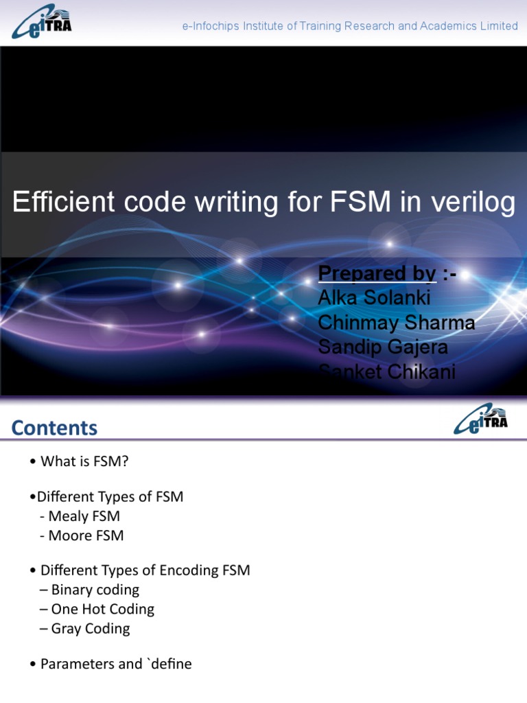 Click To Add Title: Efficient Code Writing For FSM in Verilog | PDF | Parameter (Computer ...