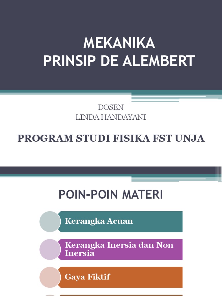 Prinsip D Alembert | PDF
