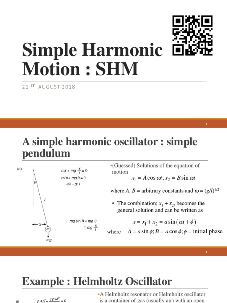 Simple Harmonic Motion | Download Free PDF | Trigonometric Functions ...