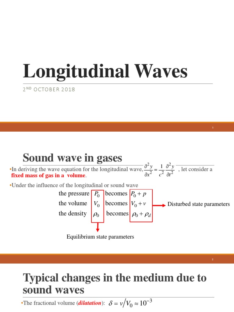 Longitudinal Wave PPT - 61 | PDF | Amplitude | Sound