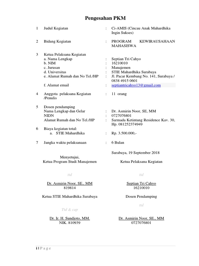 Laporan Akhir PKM (Ciamis) | PDF | Karier & Perkembangan