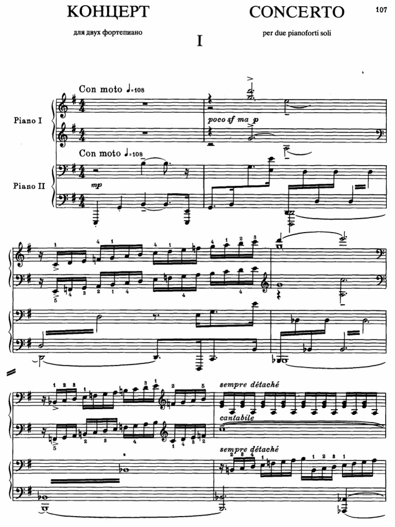 Stravinsky Concerto for 2 Pianos