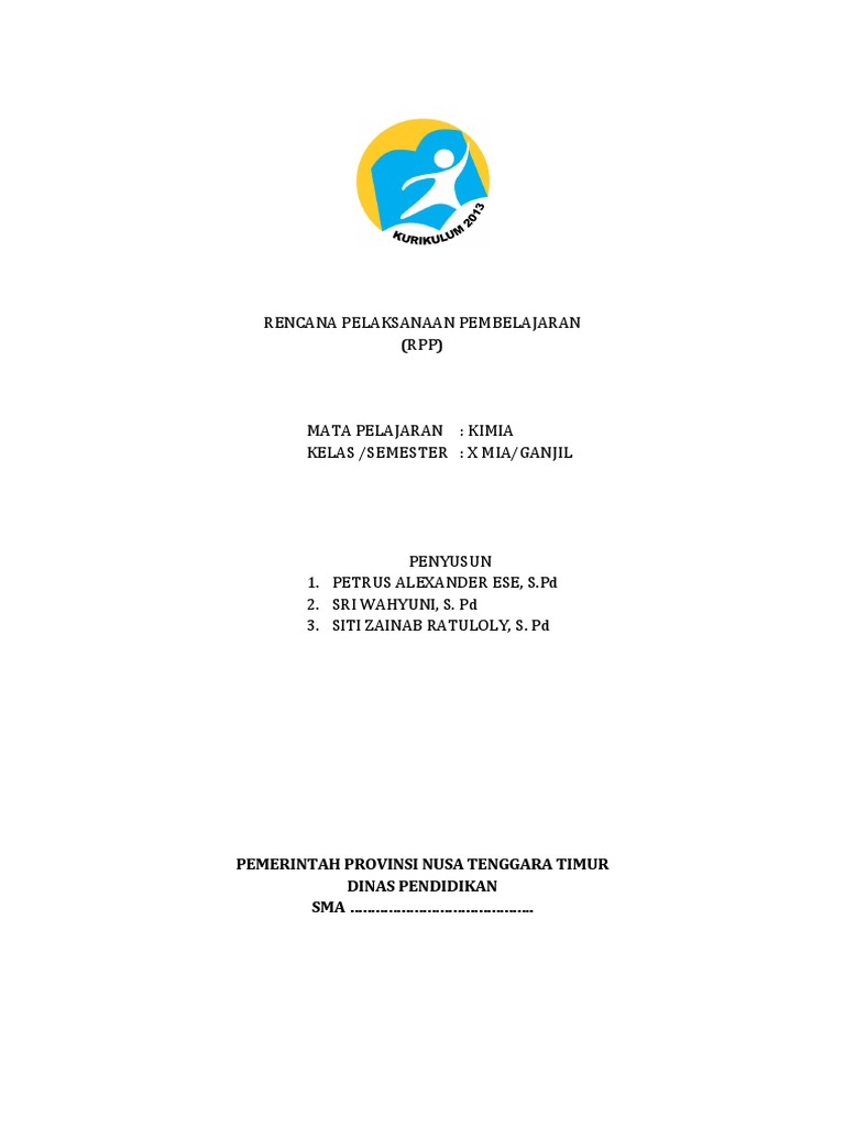 Cover RPP | PDF | Karier & Perkembangan | Sains & Matematika