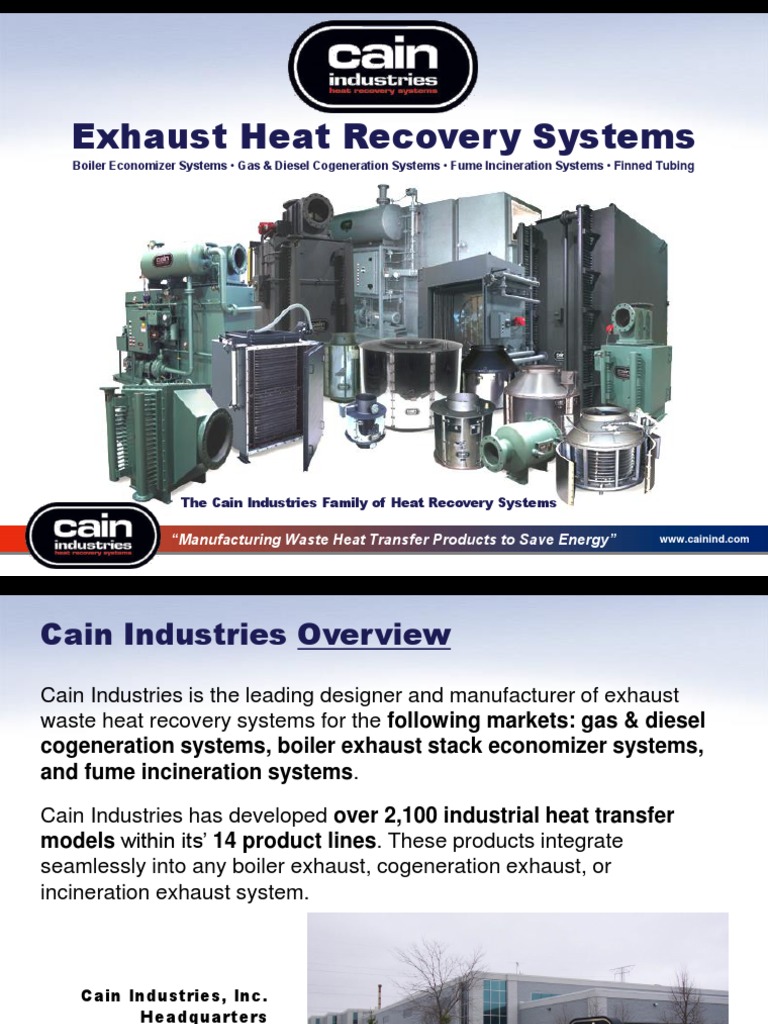 Exhaust Heat Recovery Solutions | PDF | Cogeneration | Boiler
