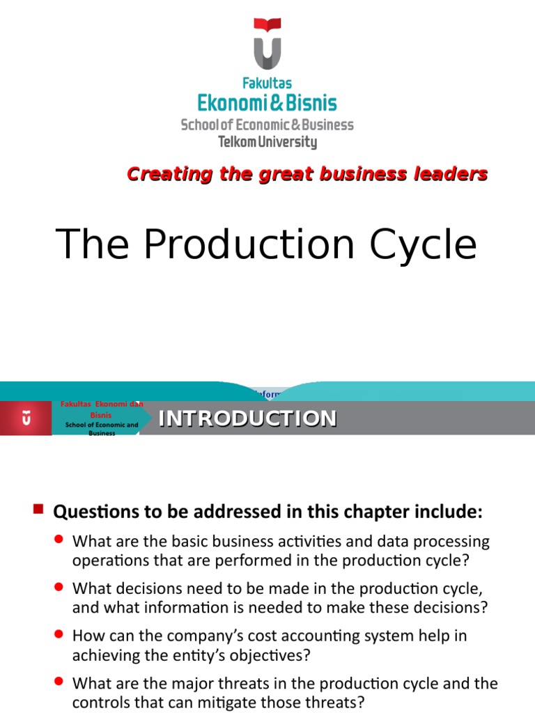 The Production Cycle: Creating The Great Business Leaders | PDF | Cost ...