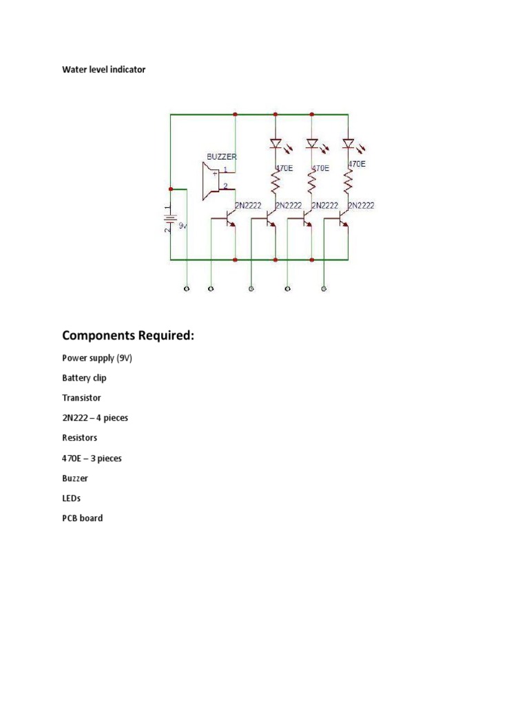Components Required:: Water Level Indicator | PDF