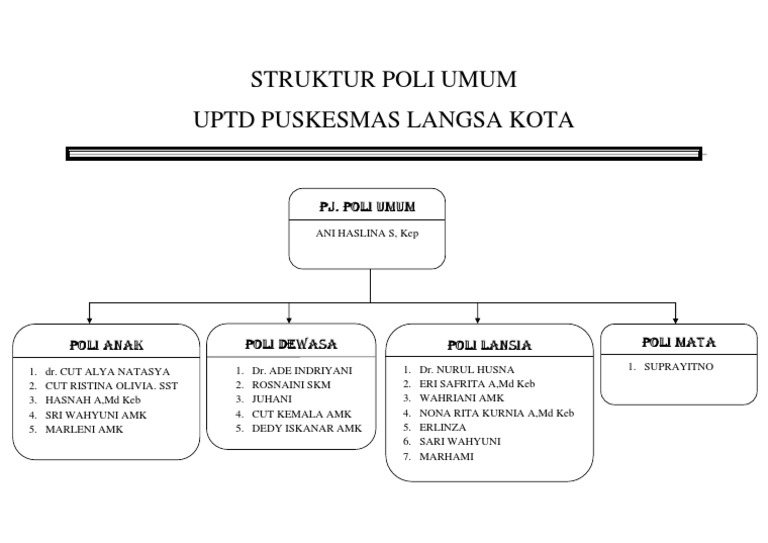 Struktur Poli Umum | PDF | Wellness