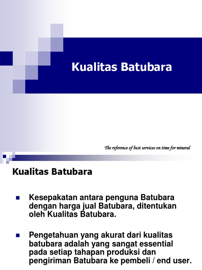 Proses Sampling dan Kualitas Batubara | PDF