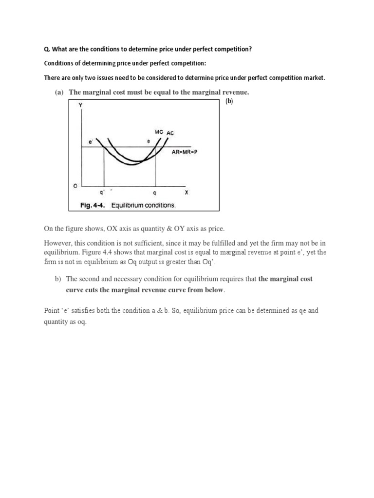 Conditions For Perfect Market Competition | PDF