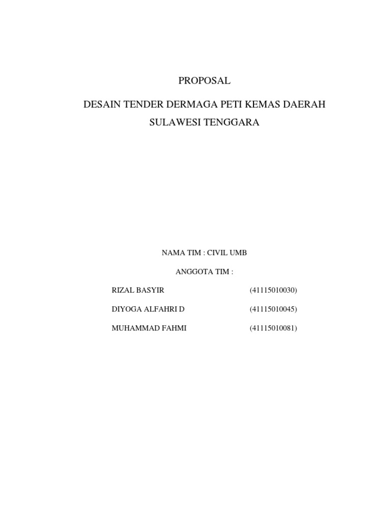 Desain Tender Dermaga | PDF