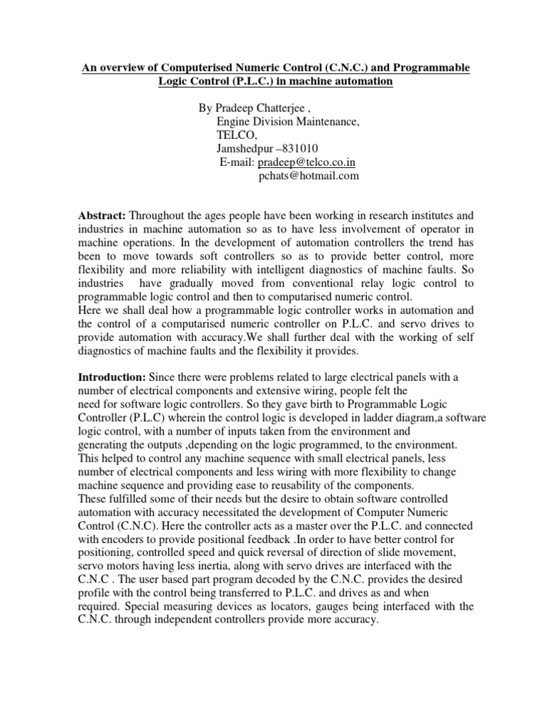 CNC Block Diagram | PDF | Programmable Logic Controller | Numerical Control