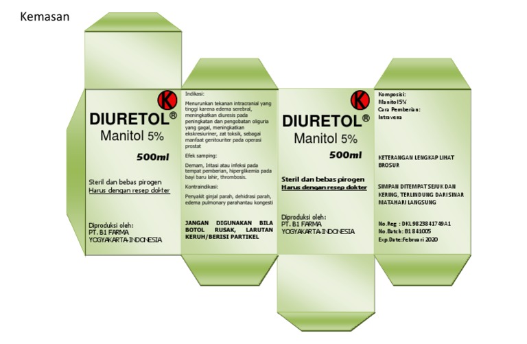 Desain Kemasan Infus Manitol | PDF
