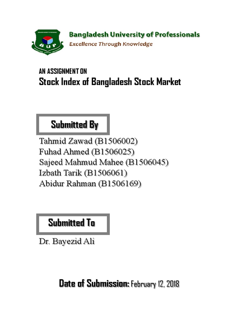 Bangladesh Stock Market Index Overview | PDF | Share Repurchase | Stock ...