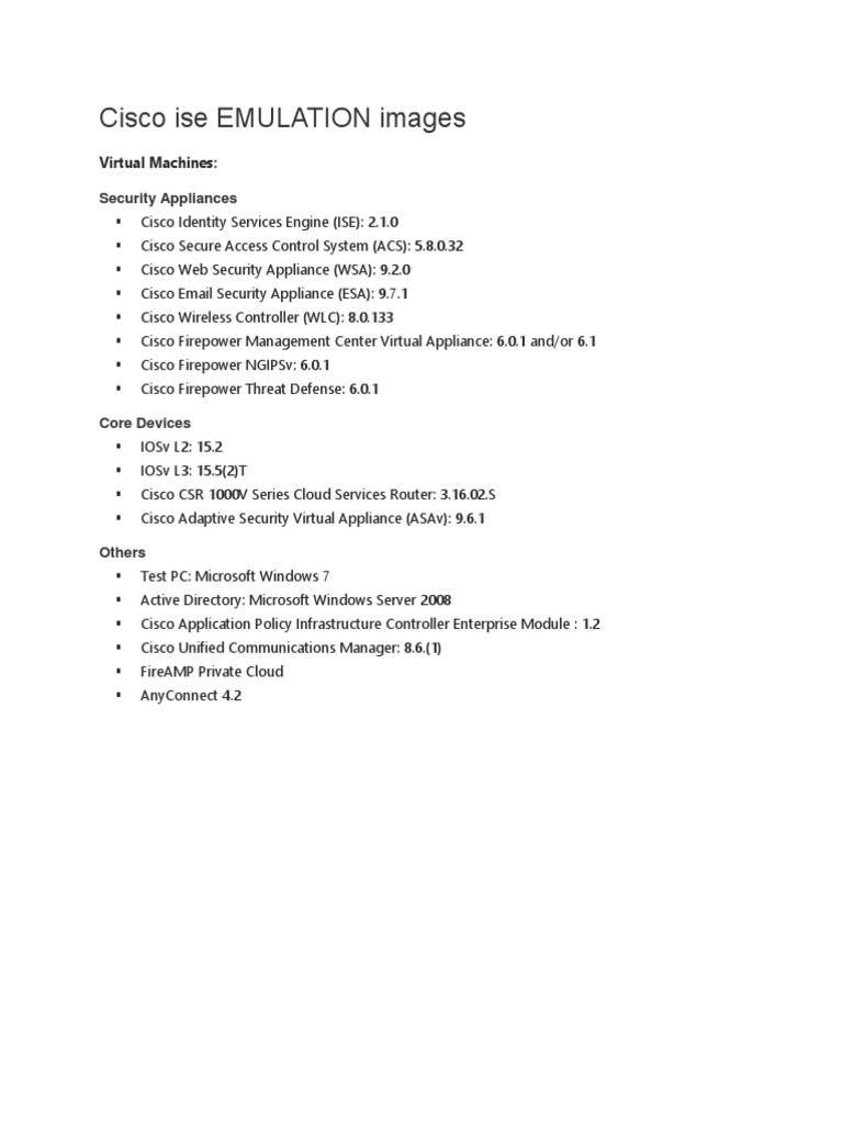 Cisco Ise EMULATION Images | PDF